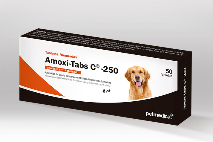 AMOXI-TABS C-250 Antibiótico de amplio espectro con inhibidor de resis – ValNic Punto Vet